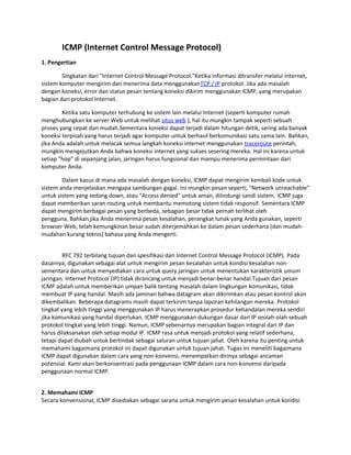 Pengertian ICMP ARP DHCP MPLS OSPF BGP Backbone DOC