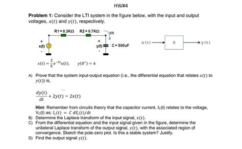 Solved Hw 4 Problem 1 Consider The Lti System In The