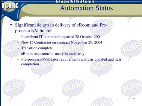 Ppt Enhancements In Contractor Cost And Software Data Reporting