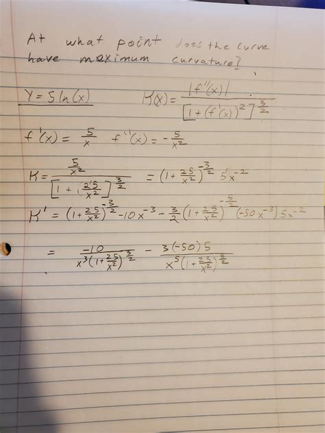Maximum Curvature Rcalculus