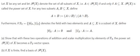 Solved Let XX Be Any Set And Let P X P X Denote The Set Of Chegg Com