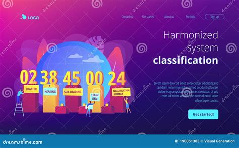The Harmonized System Concept Landing Page Cartoon Vector