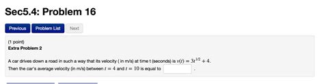 Solved Sec54 Problem 15 Previous Problem List Next 1