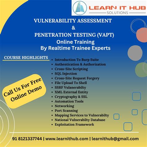 Learnithub Training On Linkedin Online Vulnerabilty Realtime It
