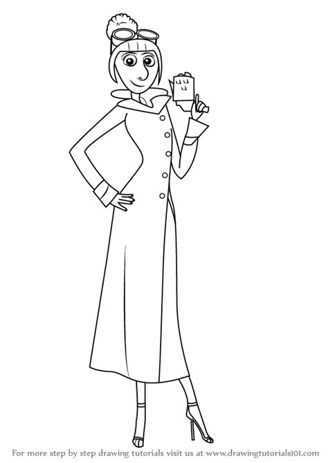Step By Step How To Draw Lucy Wilde From Despicable Me DrawingTutorials101 Com