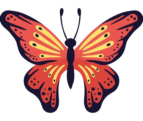 Red Butterfly Clipart