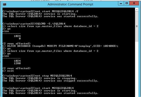 Sql Server Error While Starting Sql Server Logfilesize