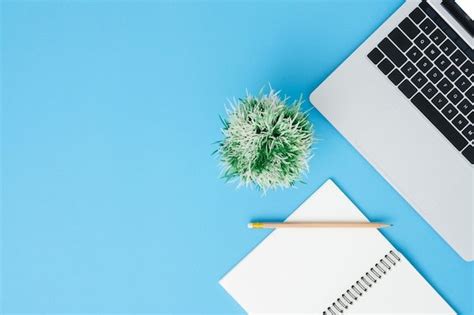 Office Desk Working Space Flat Lay Top View Mockup Photo Of Working Space With Laptop