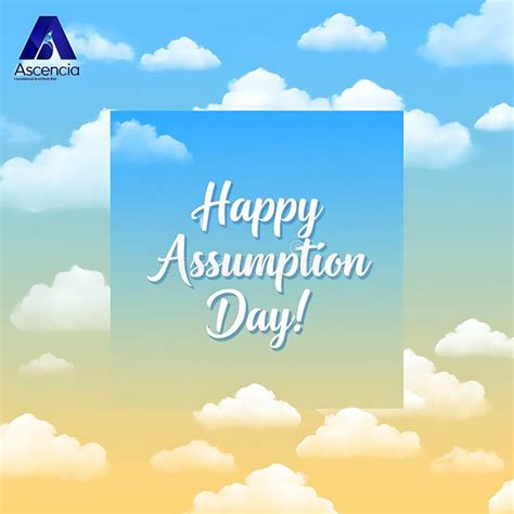 Happy Assumption Day Greeting With Clouds And Logo Stock Illustration Illustration Of