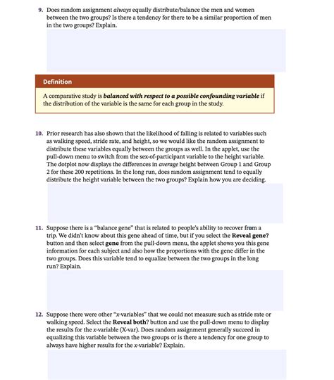 Solved 9 ﻿does Random Assignment Always Equally