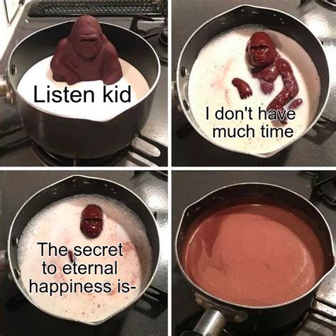 Chocolate Gorilla Melting In Milk Meme Template — Kapwing