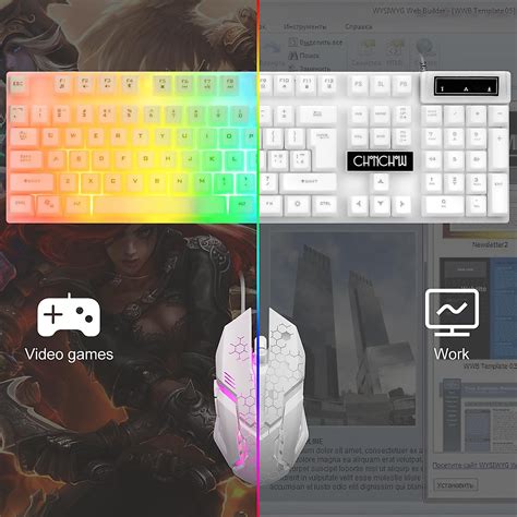 Chonchow Rgb Keyboard And Mouse Combo For Gamers