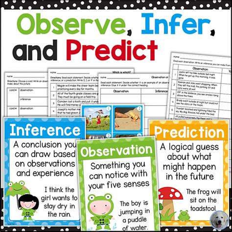 making inferences with pictures predictions observations