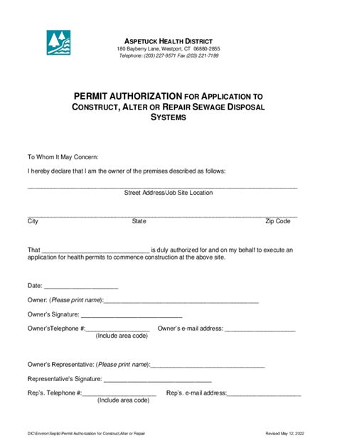 Fillable Online Permit To Construct Form Fax Email Print Pdffiller