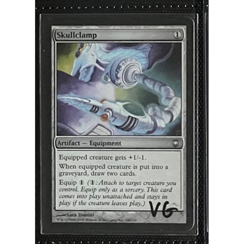 การ์ด Mtg Skullclamp Artifact Foil Artifact Magic The Gathering Edh