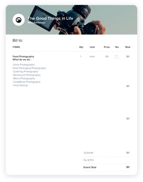 Honeybook Invoice Template