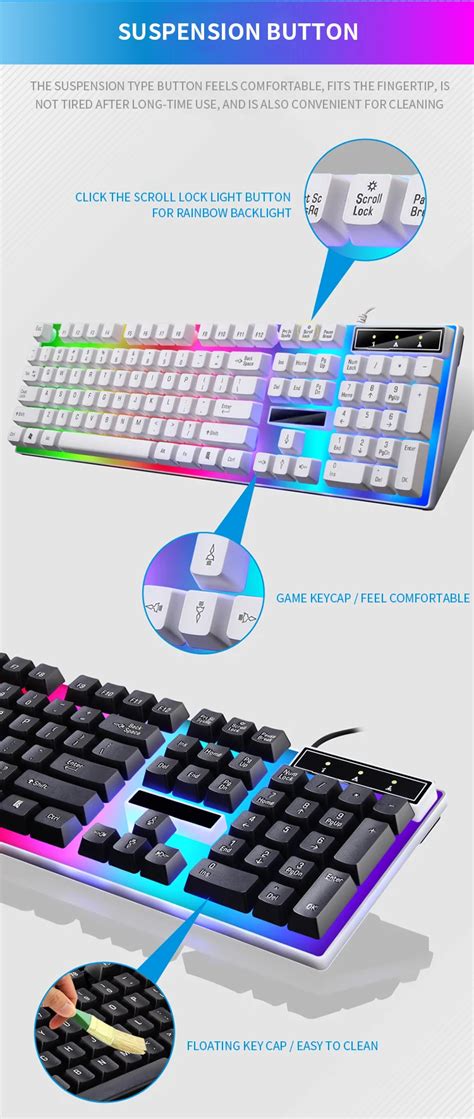 original factory 200 different types keyboard g21b led light gaming