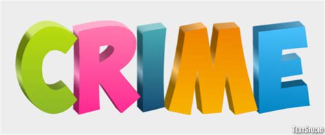 Crime Text Effect And Logo Design Word