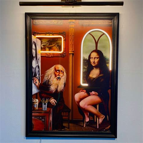 Leonardo And Mona Lisa Neptün Art Neptün Neon Design