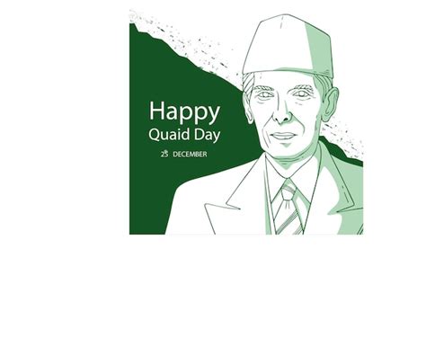 Premium Vector Quaid E Azam Day Hand Drawn Quaid E Azam Day