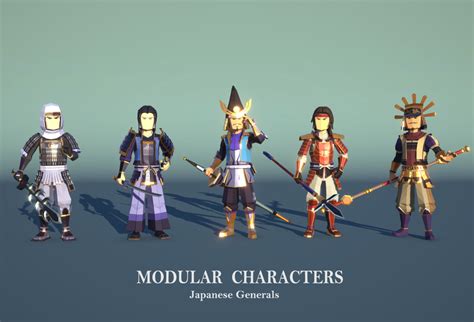 Polygon Charactersmodular Japanese Generals