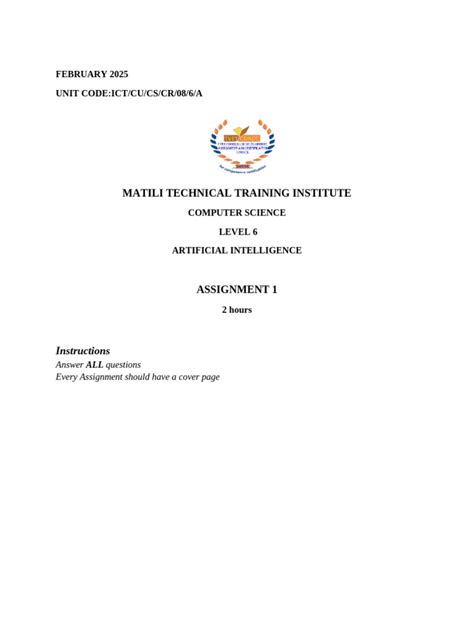 Artificial Intelligence Assignment 1 Copy Pdf