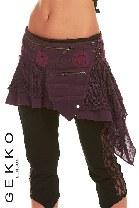 Belt Mini Skirt With Pixie Sides Gekko Bohotique