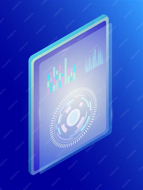 화면에 차트 그래픽 보고서 데이터가 있는 클라우드 분석 앱이 있는 아이소메트릭 태블릿 프리미엄 벡터