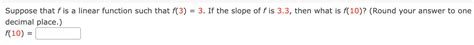 Solved Suppose That F Is A Linear Function Such That F Chegg Com