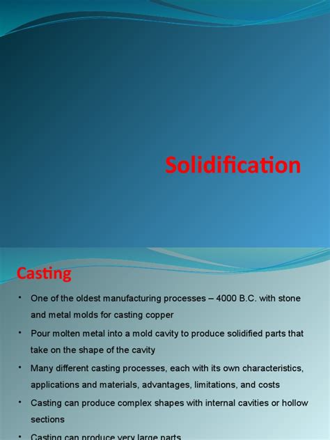 Solidification Pdf