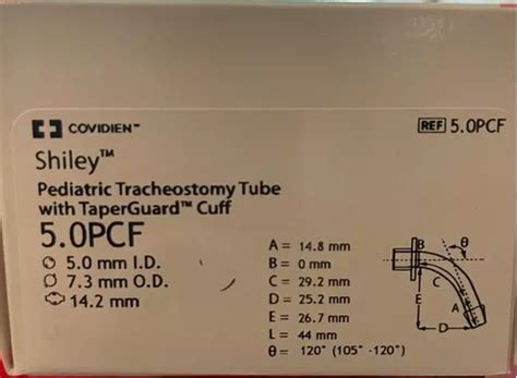Cánula De Traqueostomía Shiley 50 Pcf Con Balón Pediátrico En Venta En