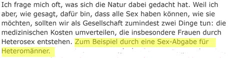 Taz Heterosex Ist Unnatürlich Hetero Männer Sollten Sex Abgabe Zahlen