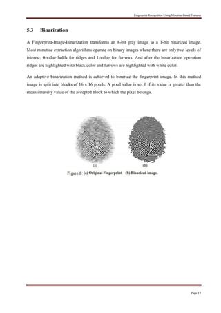Fingerprint recognition using minutiae based feature | PDF | Computing ...