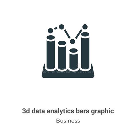 3d Data Analytics Bars Graphic Vector Icon On White Background Flat Vector 3d Data Analytics