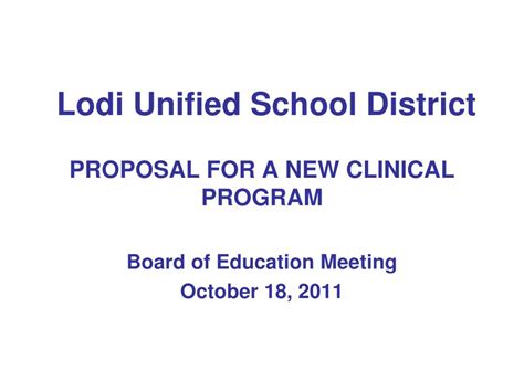 Ppt Lodi Unified School District Powerpoint Presentation Free