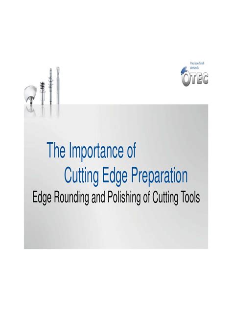 En The Importance Of Cutting Edge Preparation 2016 Pdf Secondary Sector Of The Economy Metals