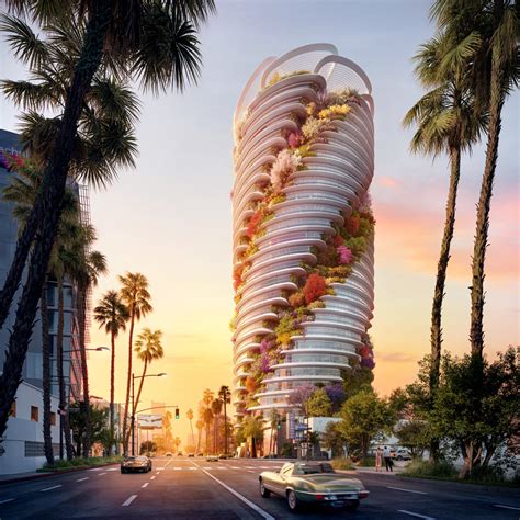 A Spiral Of Flowered Terraces Hollywood Office Building Designed By