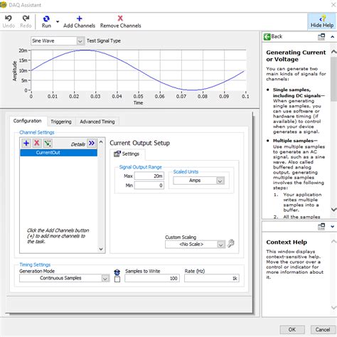 solved how to generate and read current signals using daq modules ni