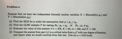 solved problem 2 suppose that we have two independent