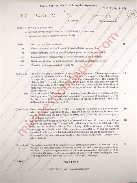 Be Civil Engineering Semester 5 2023 December Applied