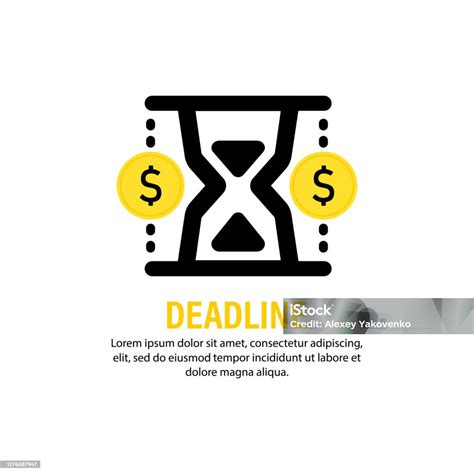 마감일 아이콘입니다 버스니스 컨셉 시간 격리된 흰색 배경의 벡터입니다 Eps 10 개념에 대한 스톡 벡터 아트 및 기타 이미지