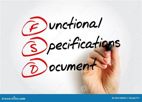 Fsd Functional Specifications Document Is A Document That Specifies The Functions That A