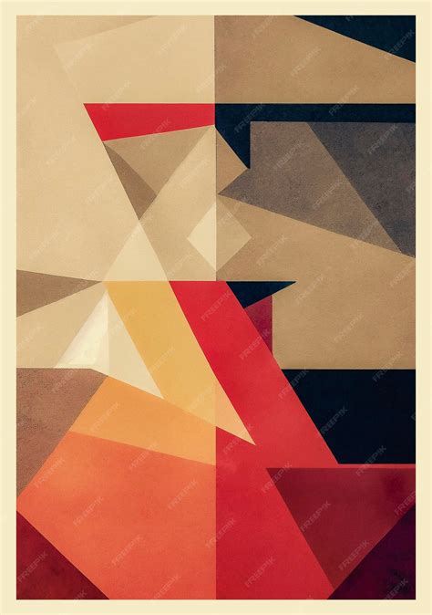 Premium Ai Image Abstract Artistic Vintage Grunge Background With Geometric Forms