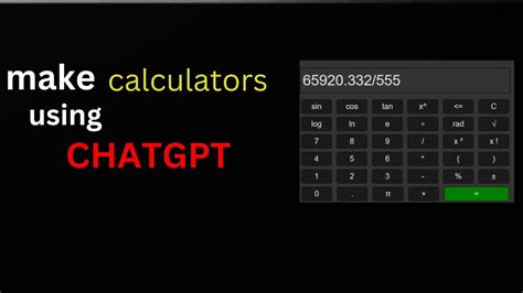 how to make calculator by using chatgpt html css javascript youtube