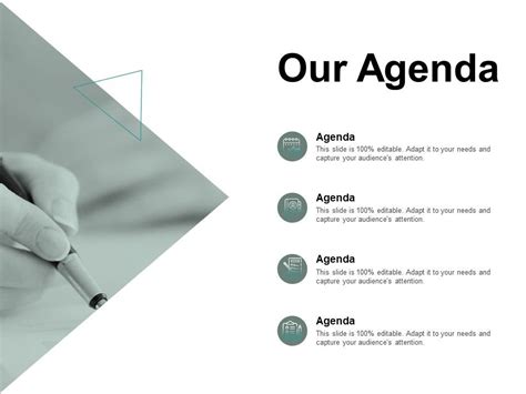 Our Agenda Business Management Ppt Powerpoint Presentation Summary Objects