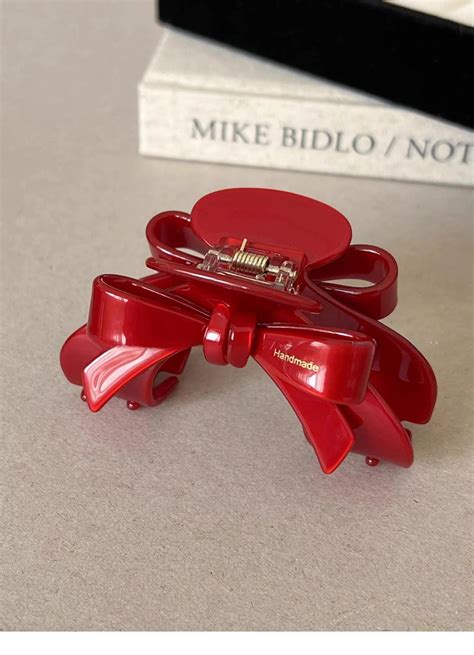 Red Bow Claw Clips Coquette Feminine Hair Accessories Red Bow Hair Accessories Clips Hair