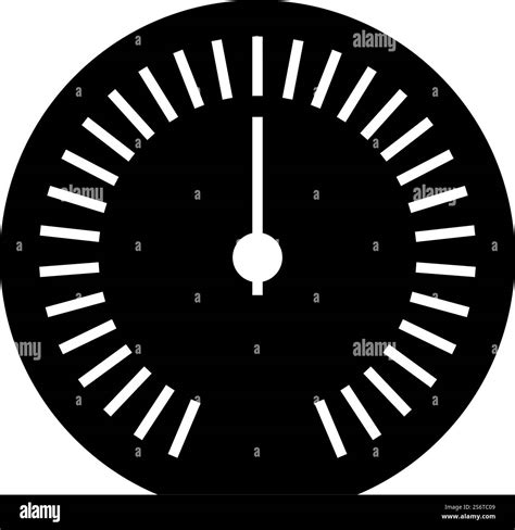 Speedometer Odometer Speed Counter Meter Icon Black Color Vector