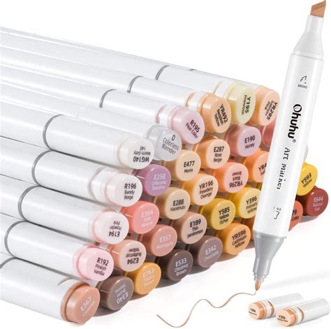 Ohuhu Alcohol Markers Skin Tones Double Tipped Skin Color Art Marker
