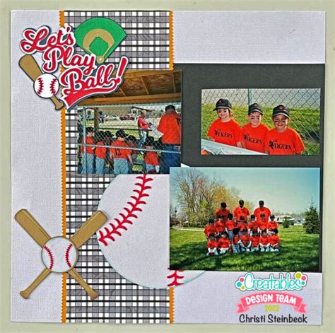 Baseball Season Scrapbook Layout