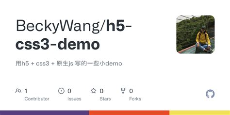 Github Beckywangh5 Css3 Demo 用h5 Css3 原生js 写的一些小demo